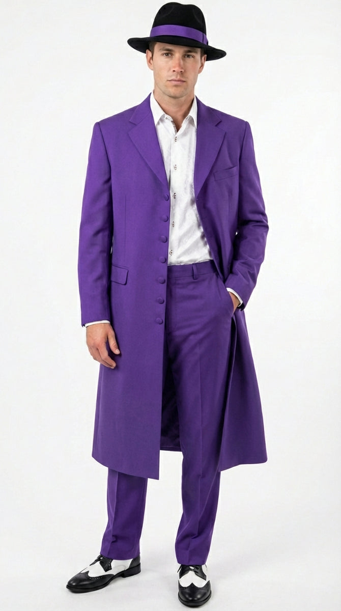 Pimp Halloween Joker Costume Purple Zoot Suit for Men — USA Men's Outlet