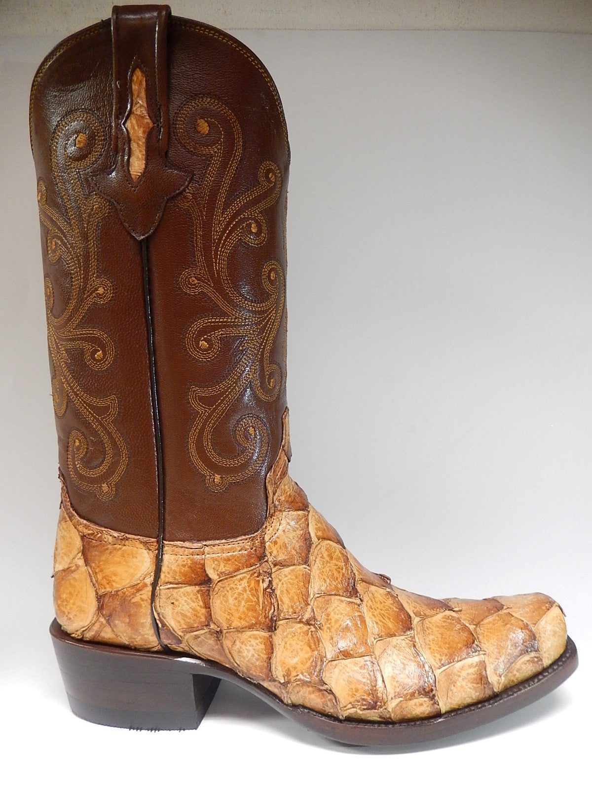 Safari Pirarucu Monster Fish Cowboy Boots — USA Men's Outlet