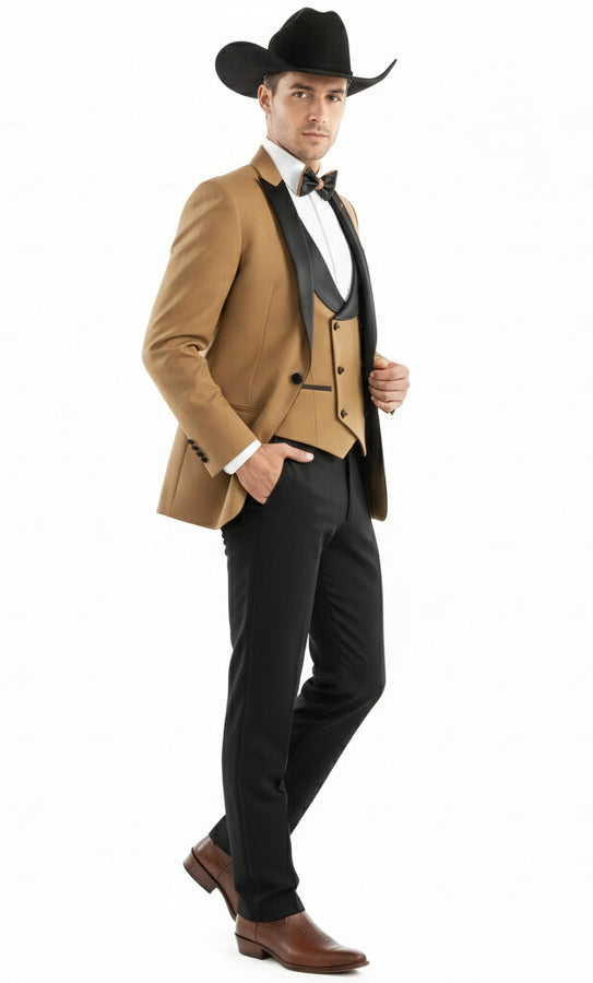 Light Brown Tuxedo For Wedding - Coffee Mocha Color With Vest and Pant ...