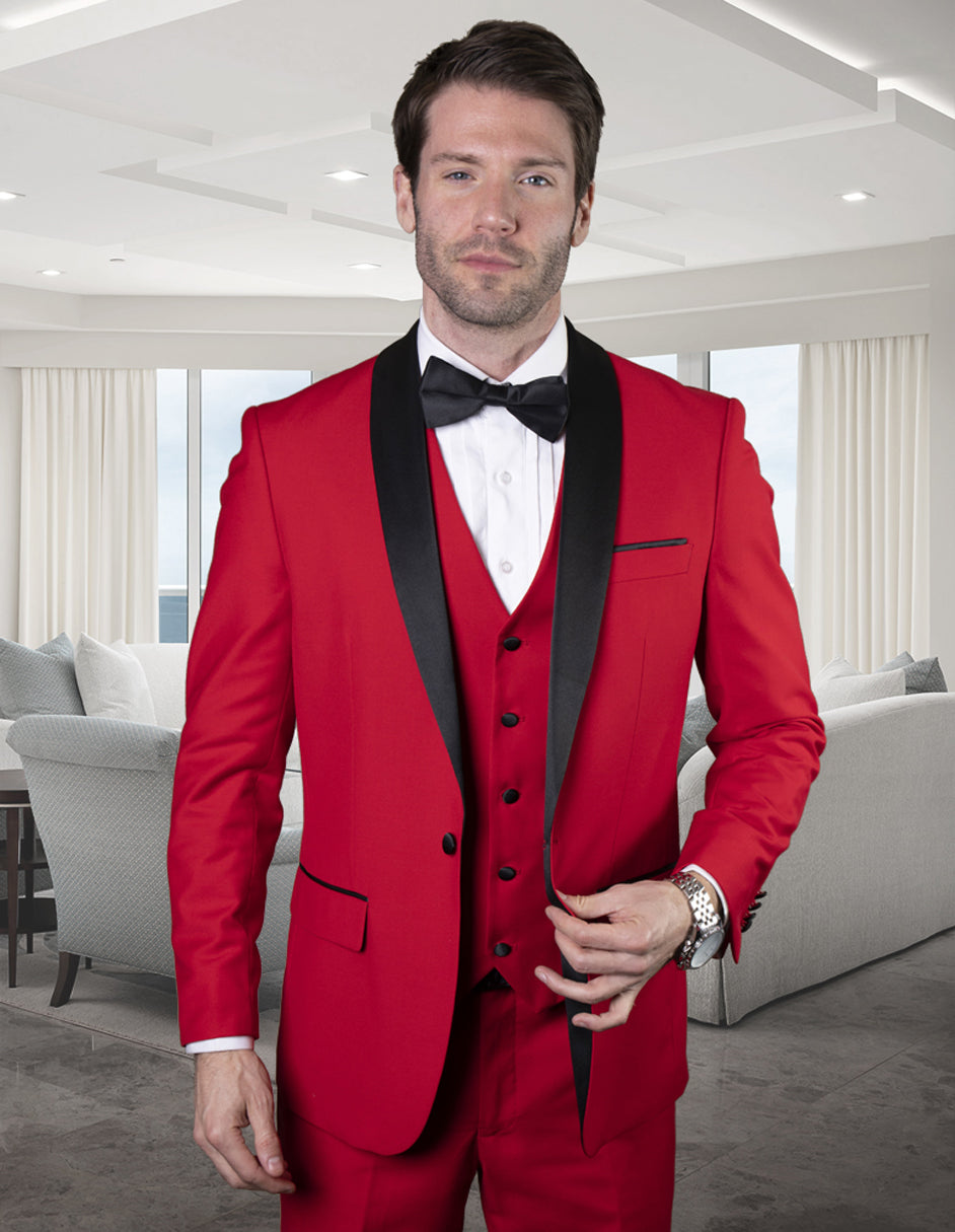 Red Prom Suit - Red Prom Tuxedo Suits - Red Wedding Tuxedo — USA Men's ...