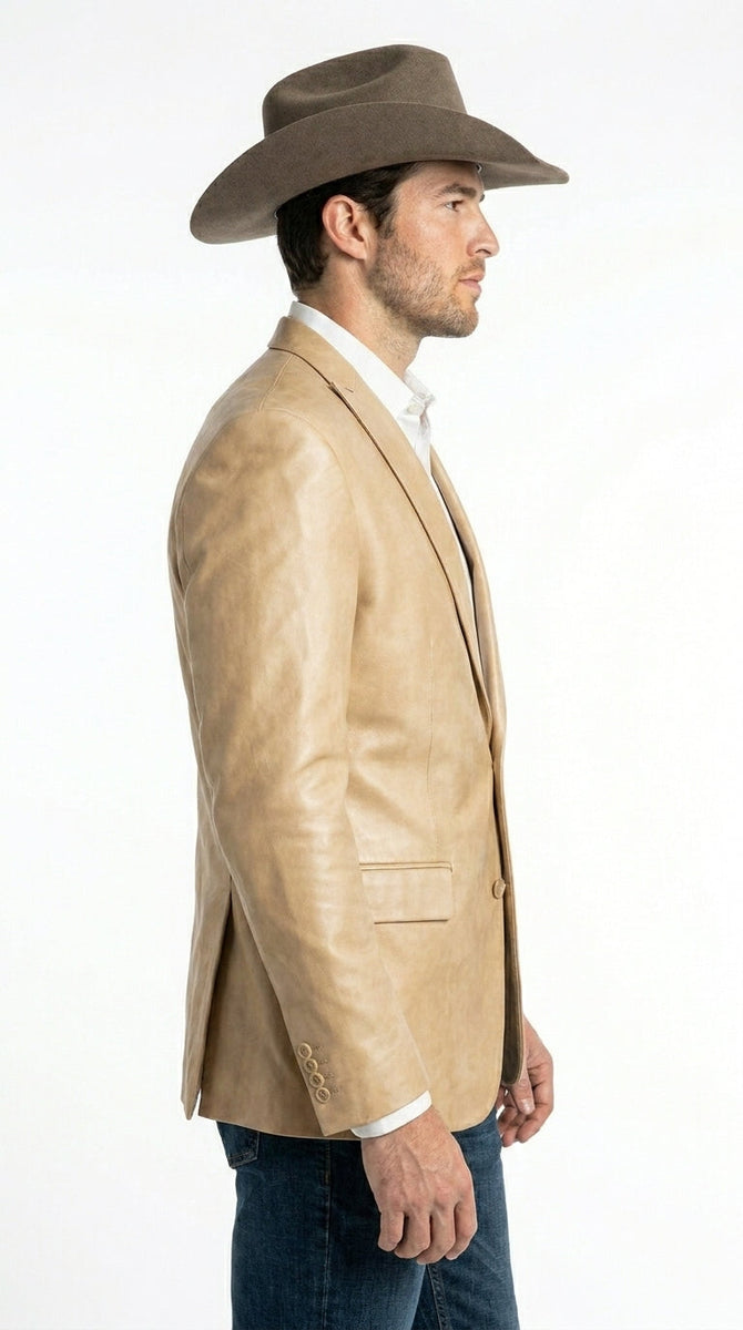 Men’s Champagne Gold Western Blazer, Formal Cowboy Wedding Ranch Sport ...