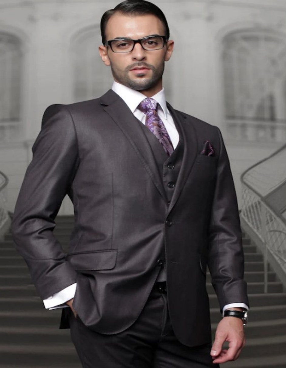 Big and Tall Suit - Charcoal Big and Tall Regular Fit 3 PC Suit — USA ...