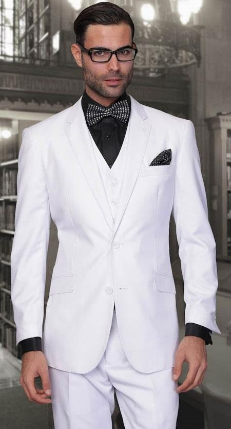 European cut White Fine Suits — USA Men's Outlet