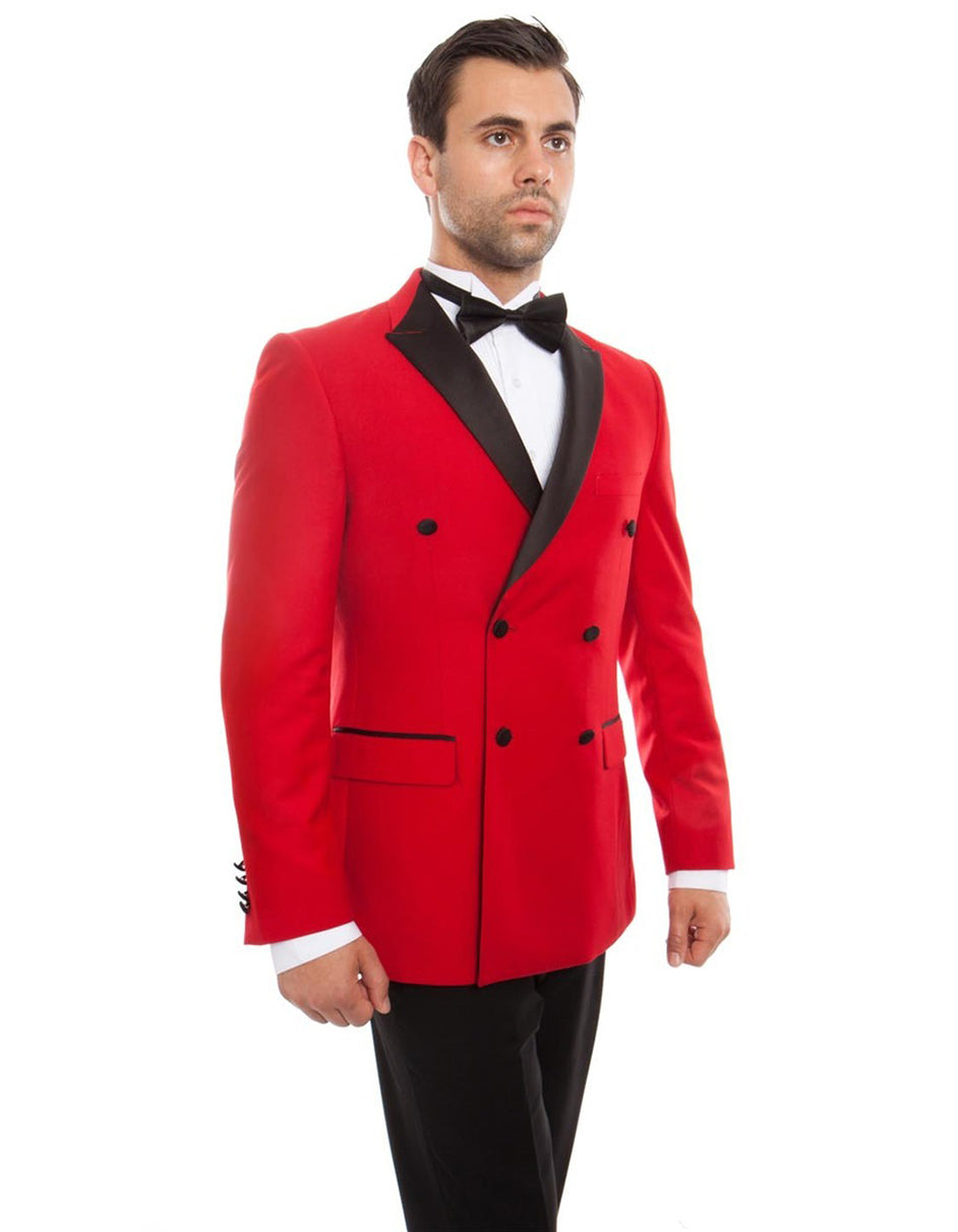 Red Prom Suit - Red Prom Tuxedo Suits - Red Wedding Tuxedo Mens Slim F ...