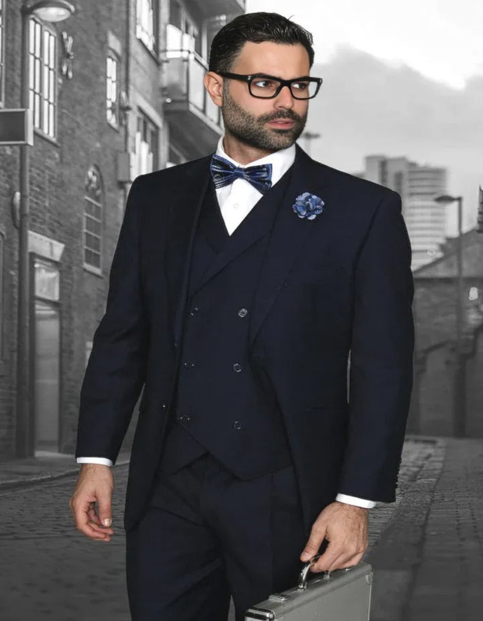 Pleated Dress Men Suits - Men's Designer Classic Fit Pleated Pant Wool ...