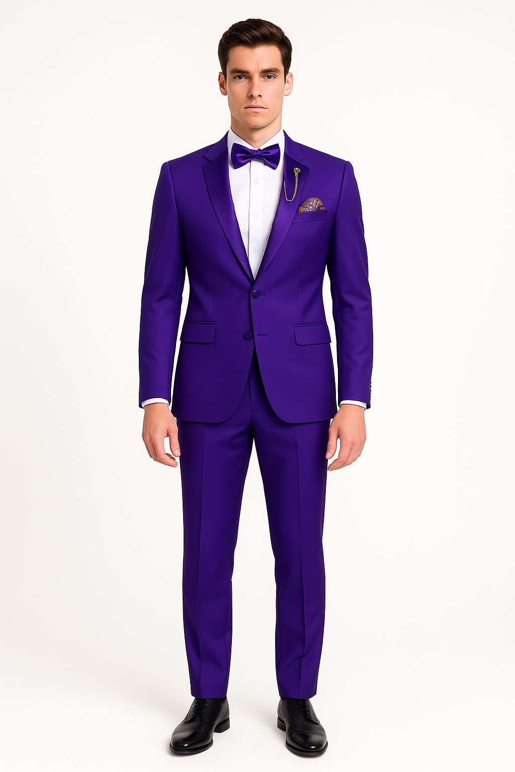 Purple Tuxedo Suit for Men – Stylish Two-Piece Prom and Wedding Suit w ...