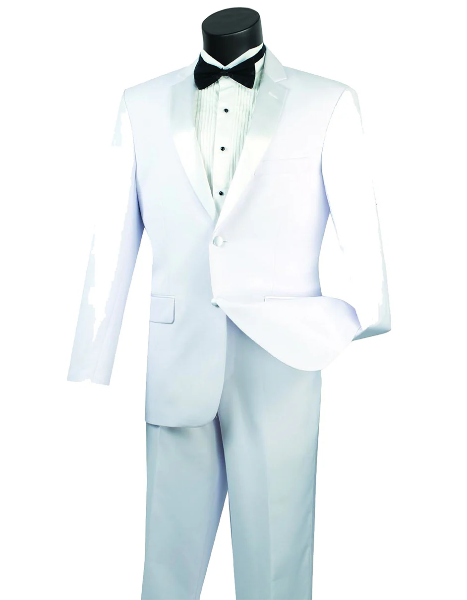 White Prom Suit - White Prom Tuxedo Suits - White Wedding Classic 2 Bu ...