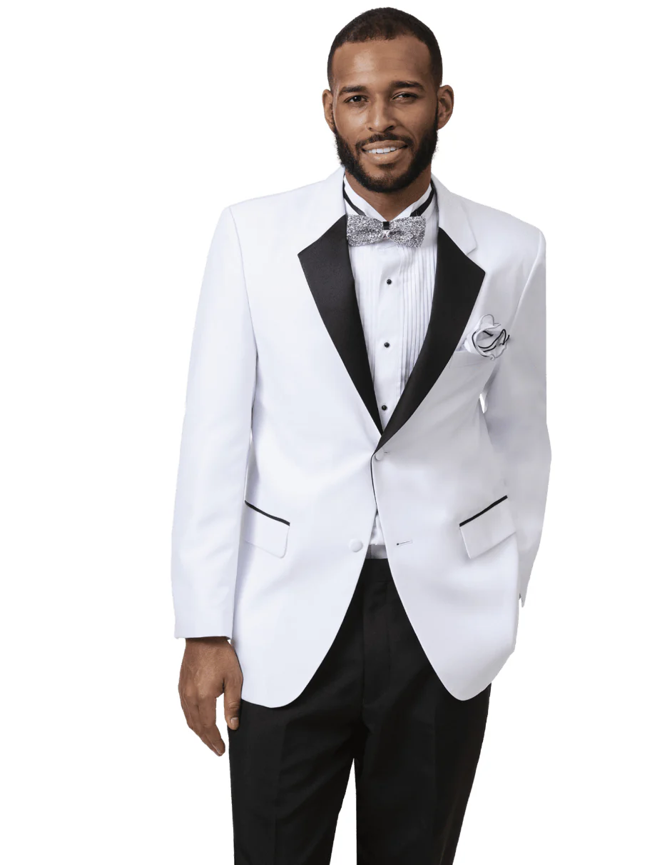 White Prom Suit - White Prom Tuxedo Suits - White Wedding 2 Button Tux ...