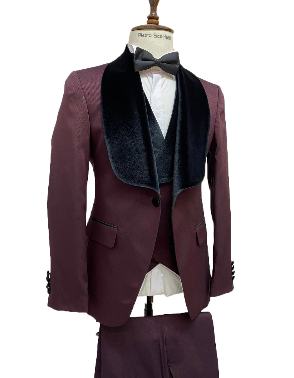 Maroon Prom Suit - Maroon Prom Tuxedo Suits - Maroon Wedding Tuxedo Me ...