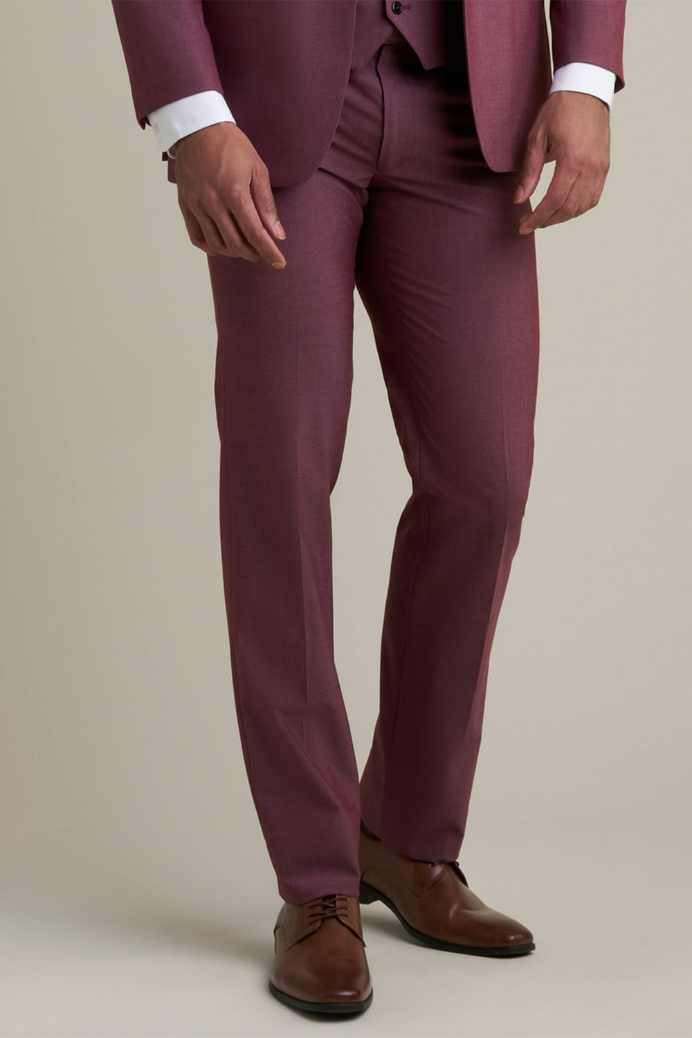 "Mayfair" Burgundy Luxury Stretch Blend Suit Pants — USA Men's Outlet