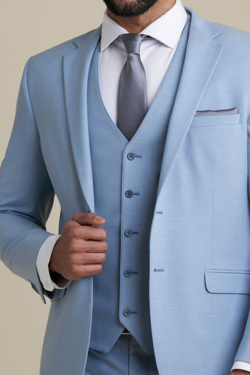 Light Blue "Windsor" Vest — USA Men's Outlet