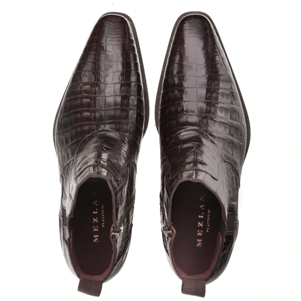 Mezlan Blackmore Crocodile Dress Boots Brown (4715-F) — USA Men's Outlet