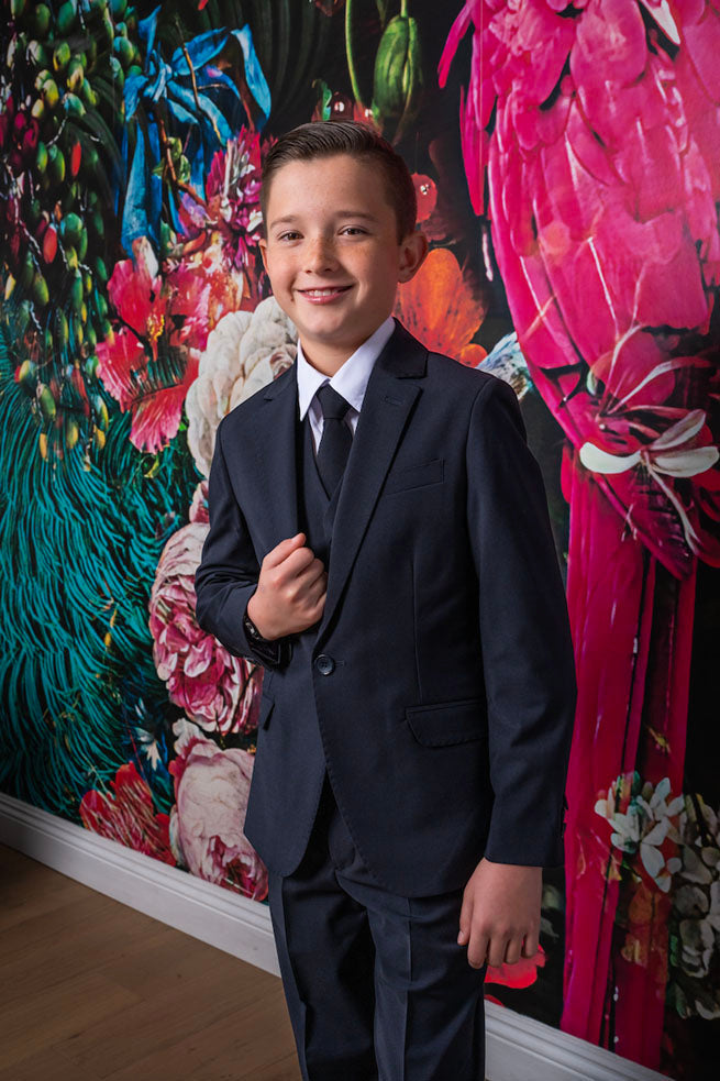 "Luxor" Kids Midnight Navy Suit 5-Piece Set — USA Men's Outlet