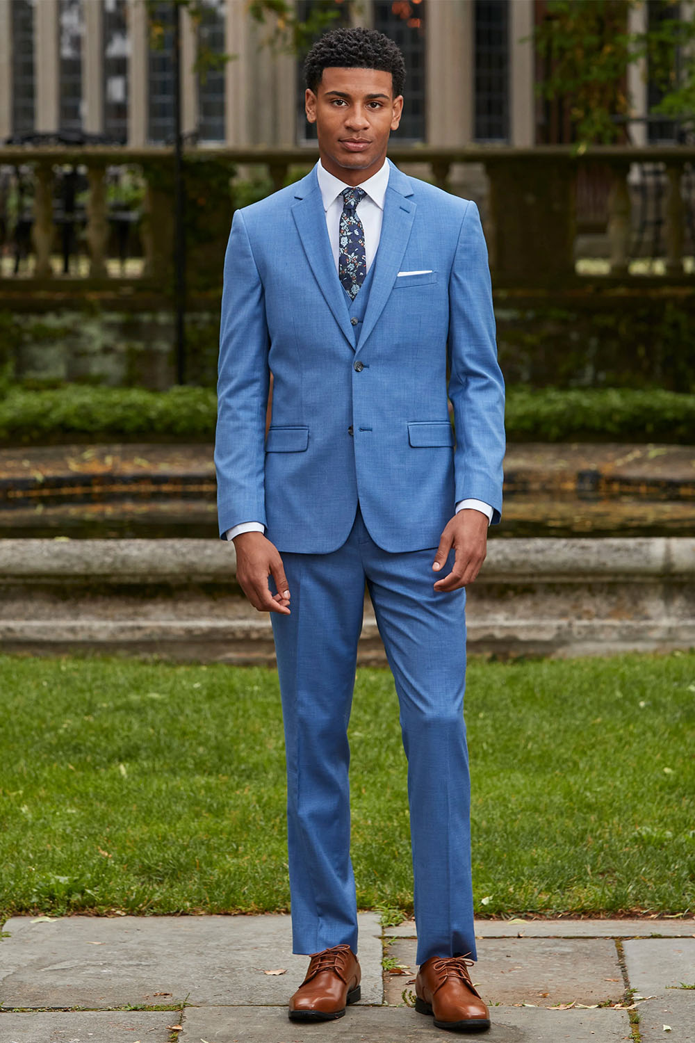 "Sharkskin" Marine Blue Suit Jacket (Separates) — USA Men's Outlet