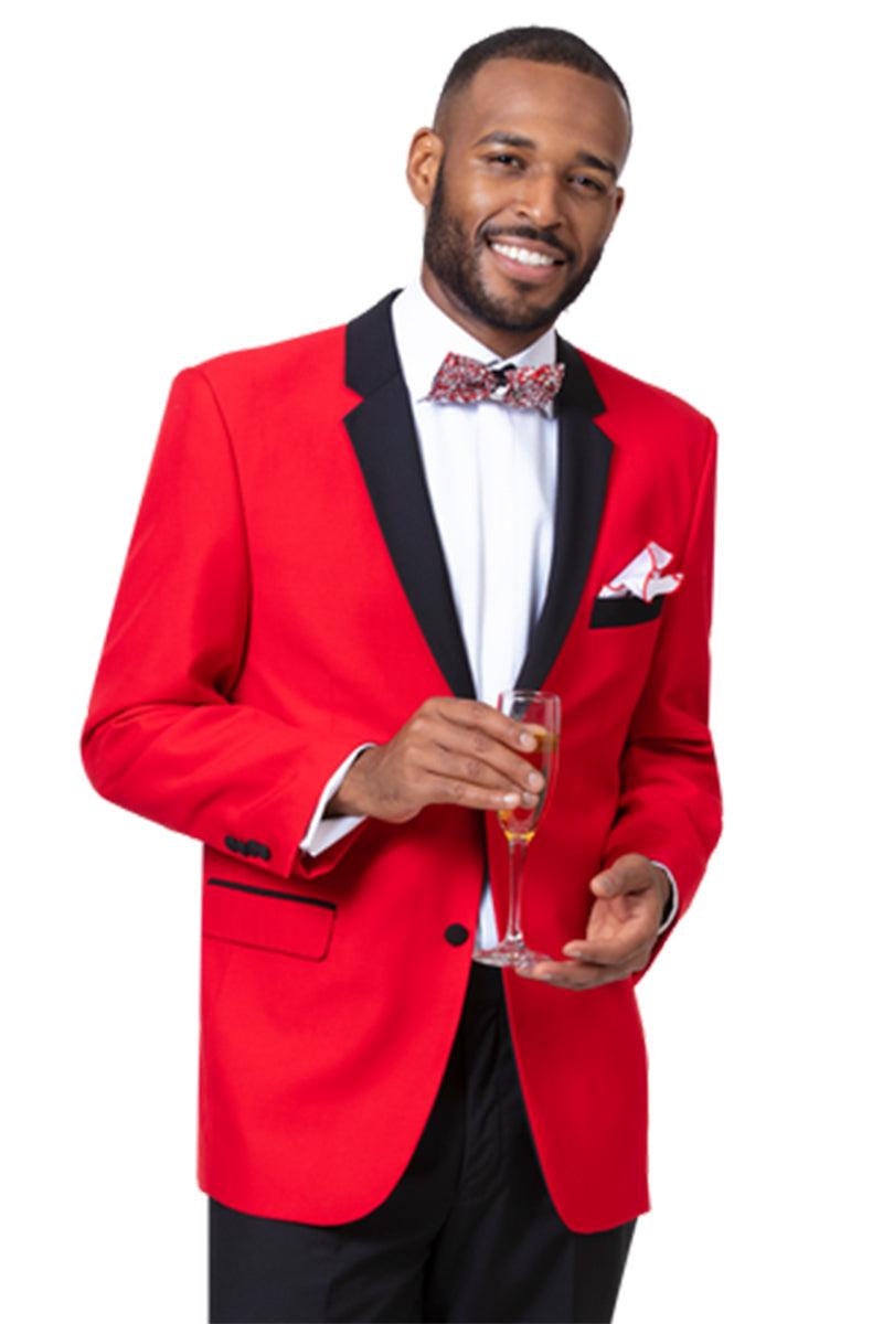 EJ Samuel Men's Red Modern Tux w/ Black Lapel - 2-Button Fit — USA Men ...