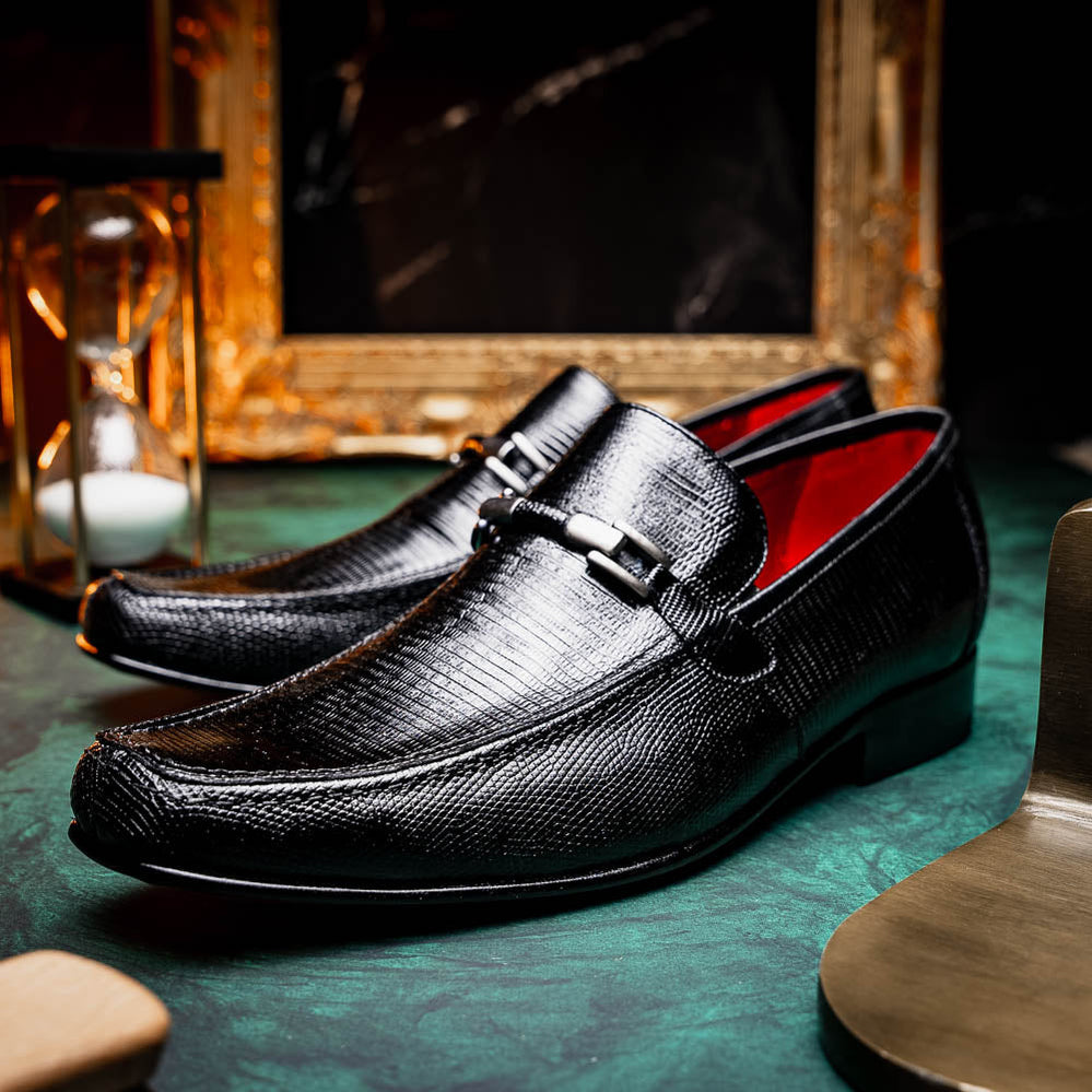 Marco_Di_Milano Fabro-Liz Black Leather Luxury Shoe — USA Men's Outlet