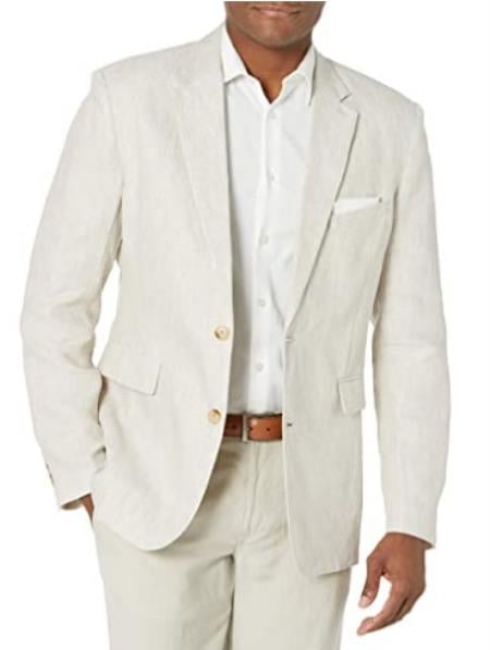 Mens Linen Blazer - Natural Linen Sport Coat — USA Men's Outlet