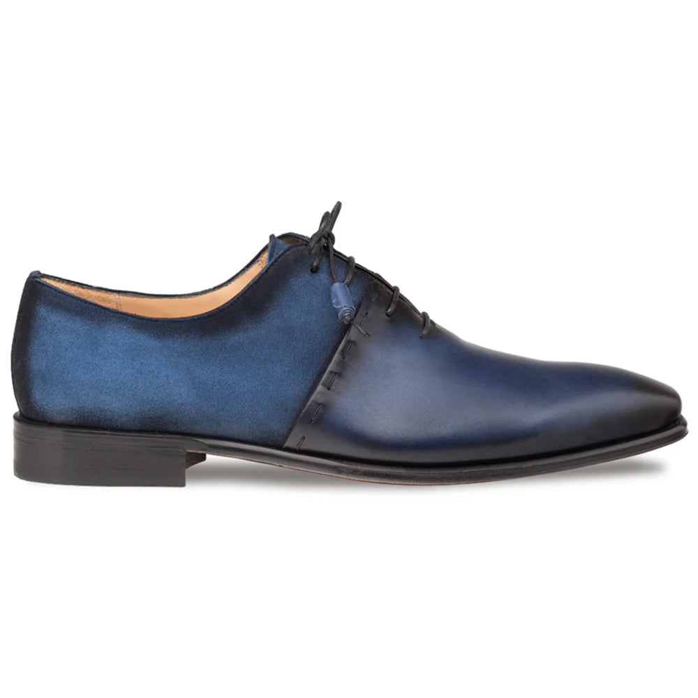 Mezlan Colomer Calf / Suede Oxford Navy & Cobalt (21342) — USA Men's Outlet