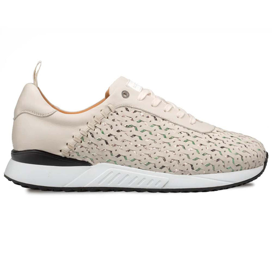 Mezlan Plata Laser-Cut Sneaker Light Green / Multi (21569) — USA Men's ...