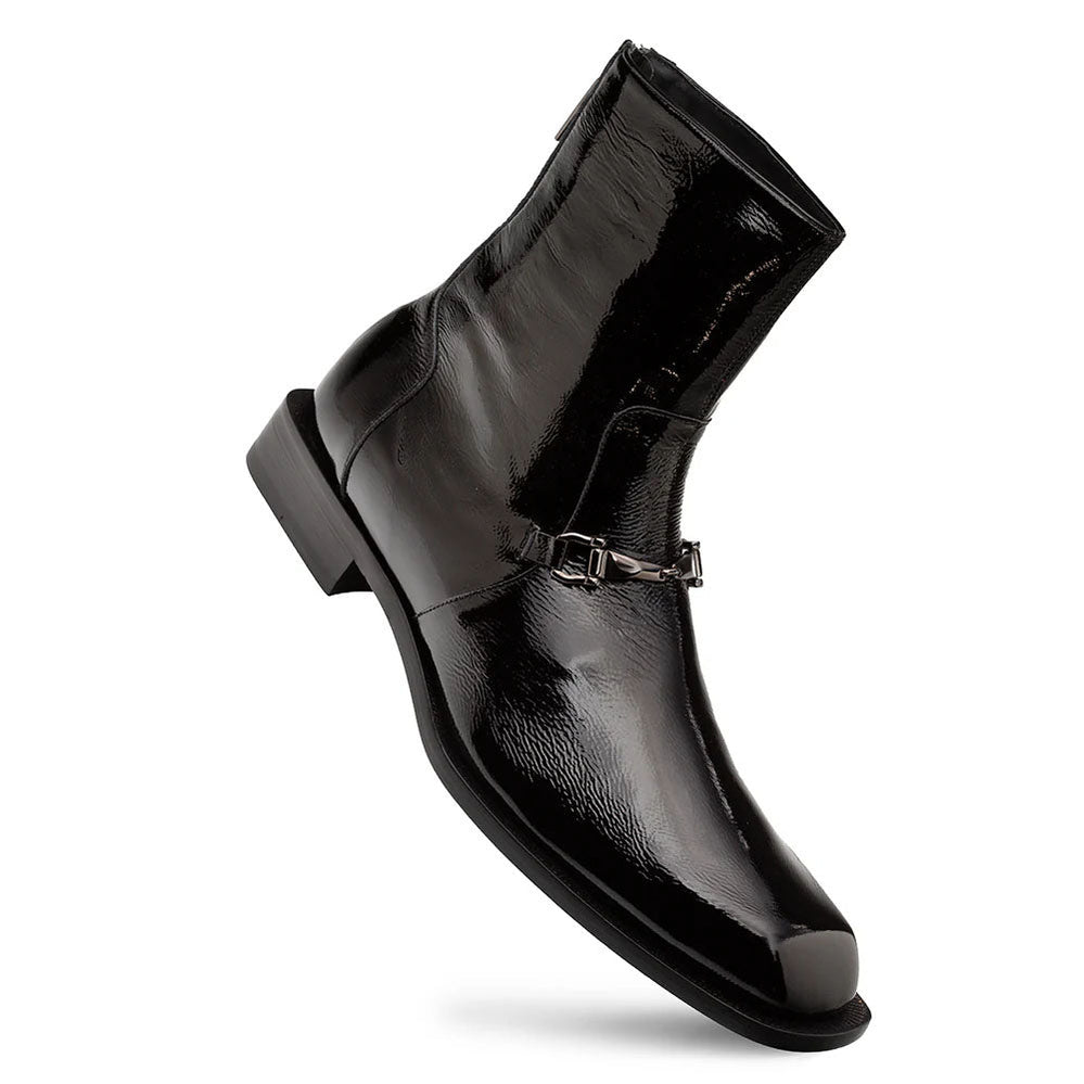 Mezlan Buscemi Hi-Shine Ornament Boot Black (21739) — USA Men's Outlet