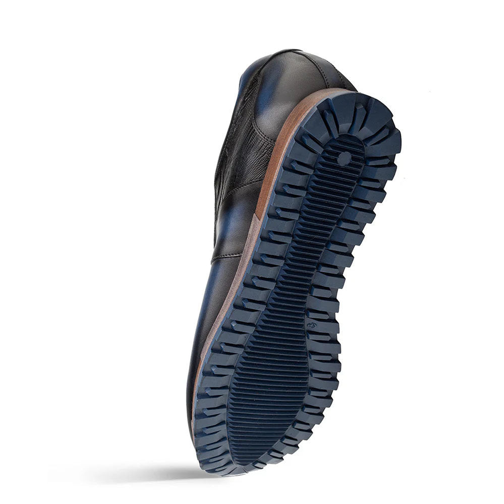 Mezlan Greenwich Calf / Lizard Sneaker Blue (50188-L) — USA Men's Outlet