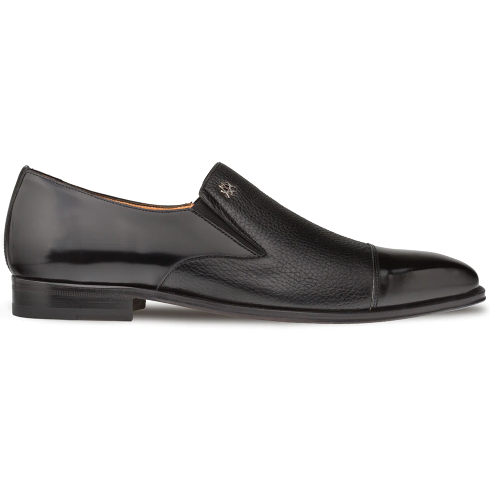 Mezlan Milani Deerskin Cap Toe Loafers Black (18984) — USA Men's Outlet