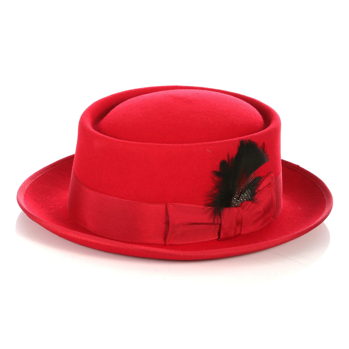 Red Pork Pie Premium Wool Hat — USA Men's Outlet