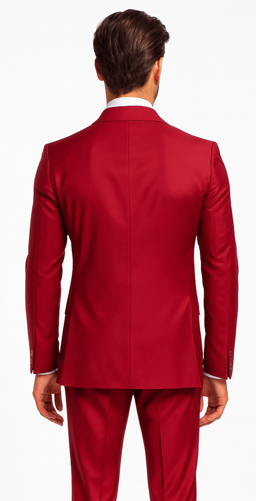 Rossi Man MILANO RM1191 Men’s Slim Fit 3-Piece Red Suit – Stylish Mode ...