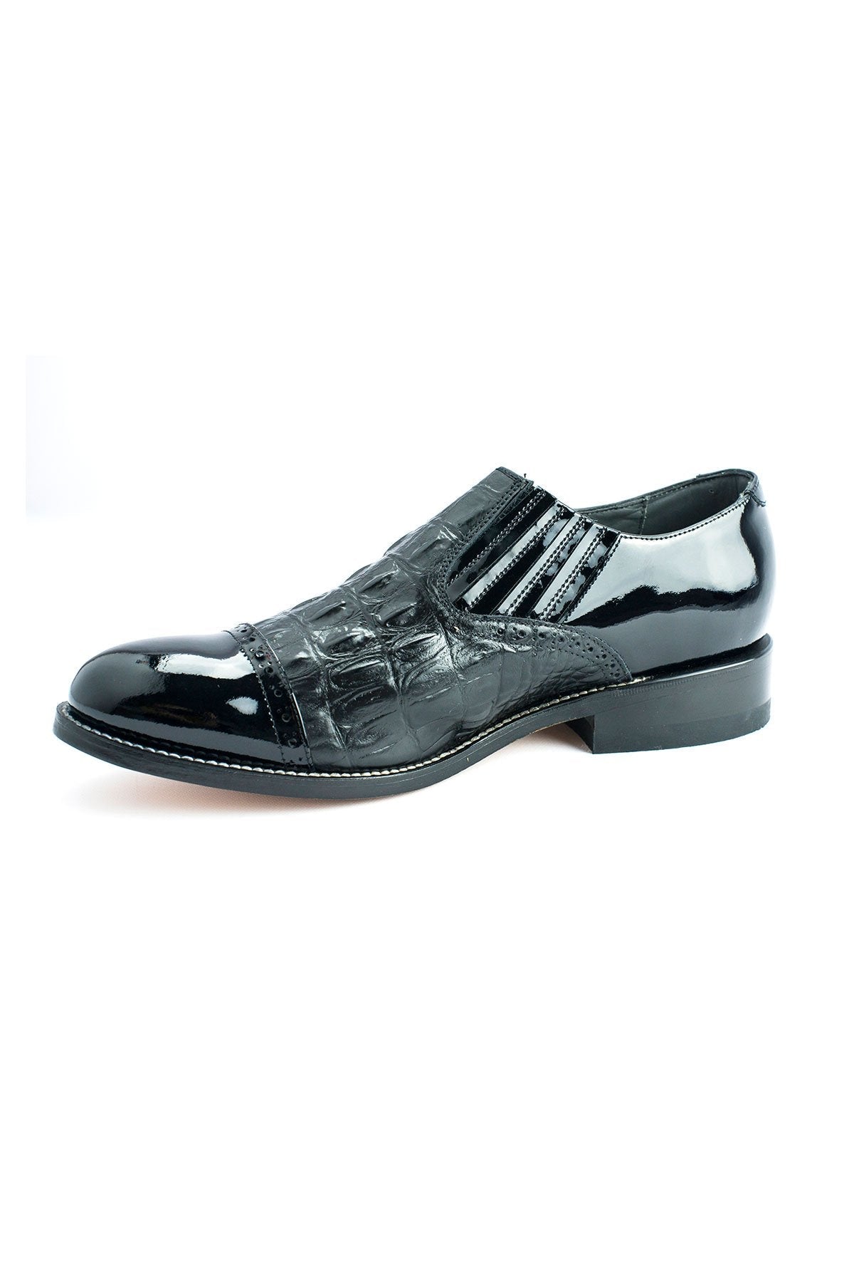 "Hornback Slip On" Black Stacy Baldwin Tuxedo Shoes — USA Men's Outlet