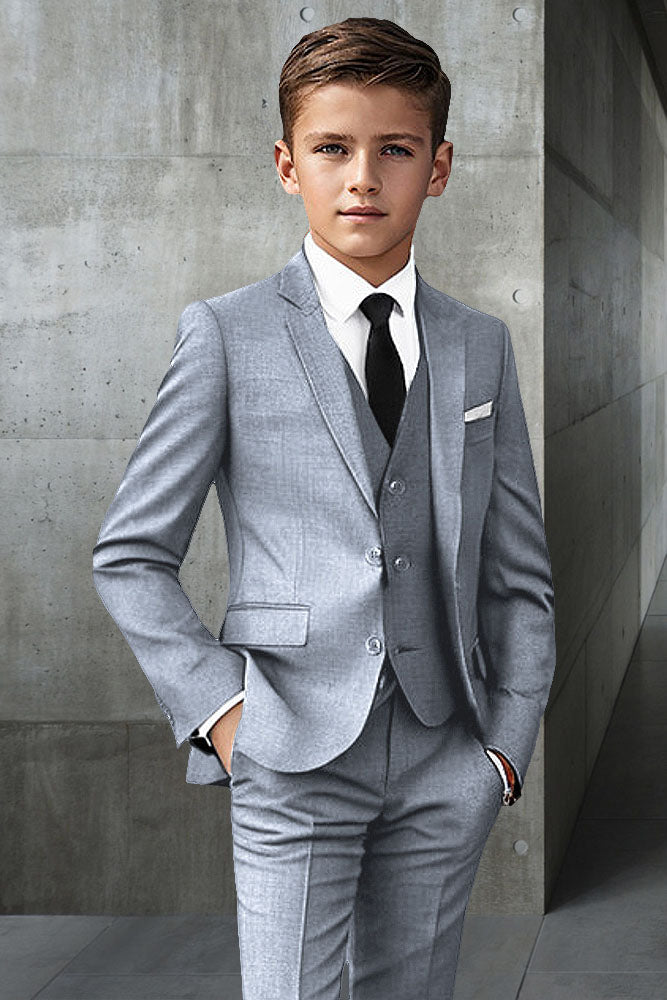 "Elliot" Kids Grey 5-Piece Suit — USA Men's Outlet