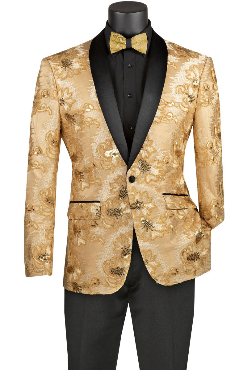 "Komodo" Champagne Tuxedo Jacket (Separates) — USA Men's Outlet