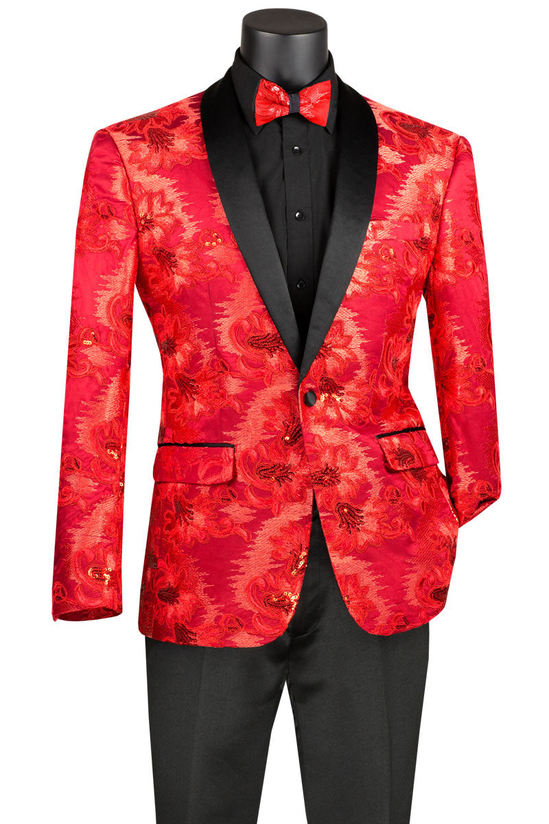 "Komodo" Red Tuxedo Jacket (Separates) — USA Men's Outlet