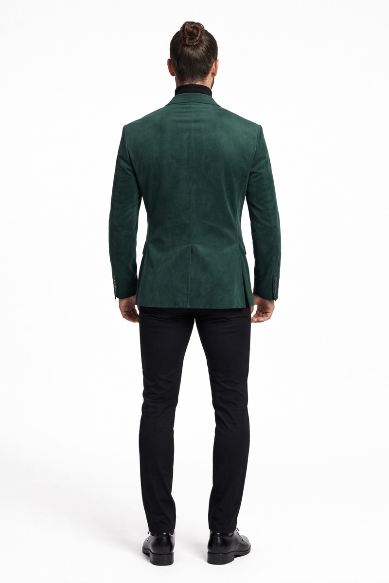Zacchi Men’s Hunter Green Micro Suede Sport Coat — USA Men's Outlet